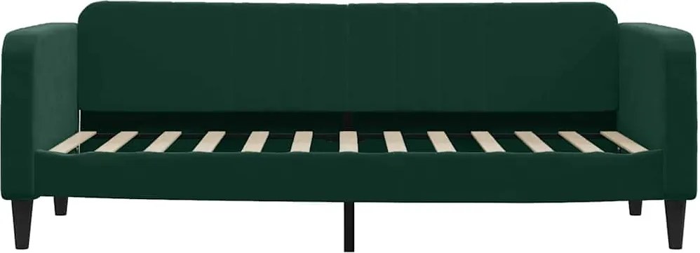 Válenda s matrací tmavě zelená 80 x 200 cm samet 3197034