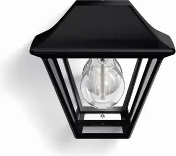 Philips 16494/30/PN Alpenglow černá / Venkovní nástěnné svítidlo / E27