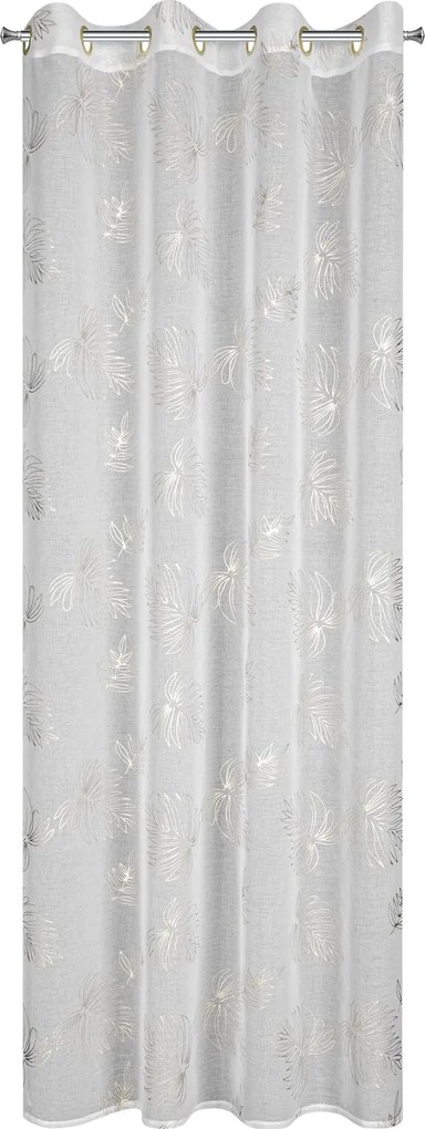 ZÁCLONA NA KROUŽČÍCH CAPRI 140X250 CM VZOROVANÁ