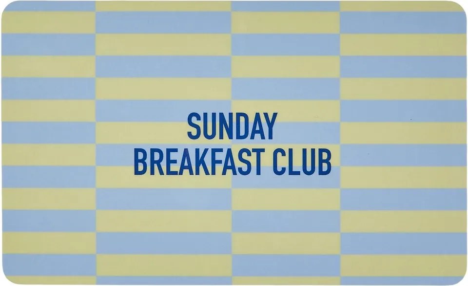 Butlers BREAD N' BUTTER Snídaňové prkénko "Sunday Breakfast Club" - žlutá/modrá