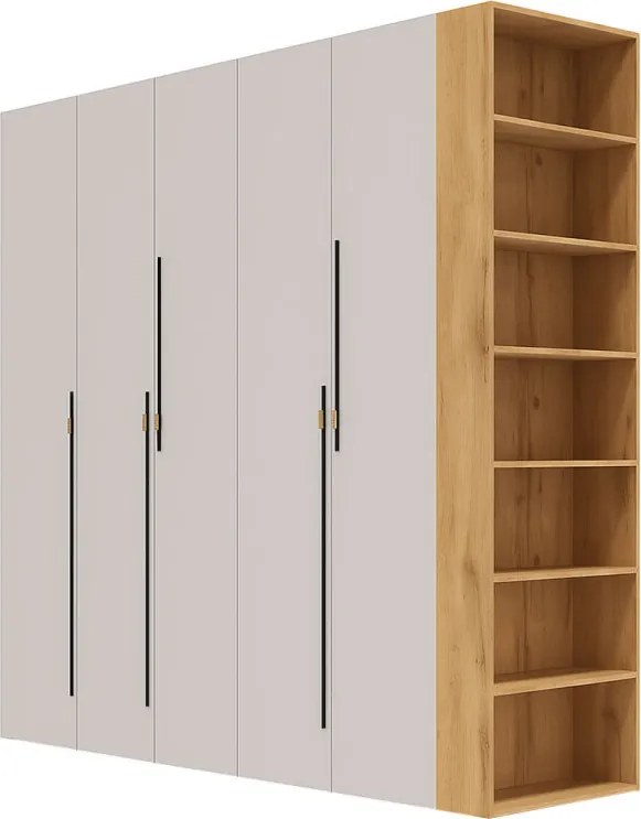 Skříň 5D 220 cm dub appalačský / kašmír Space