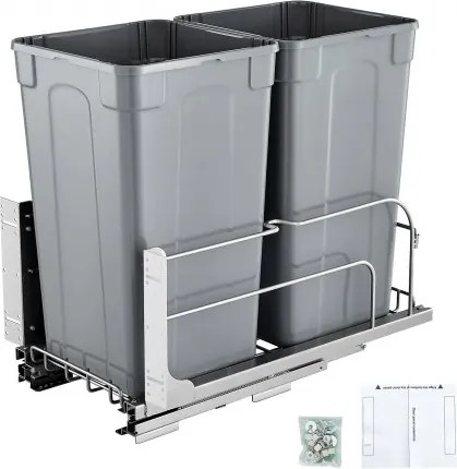 Výsuvný odpadkový koš VEVOR, 25,552 l × 2