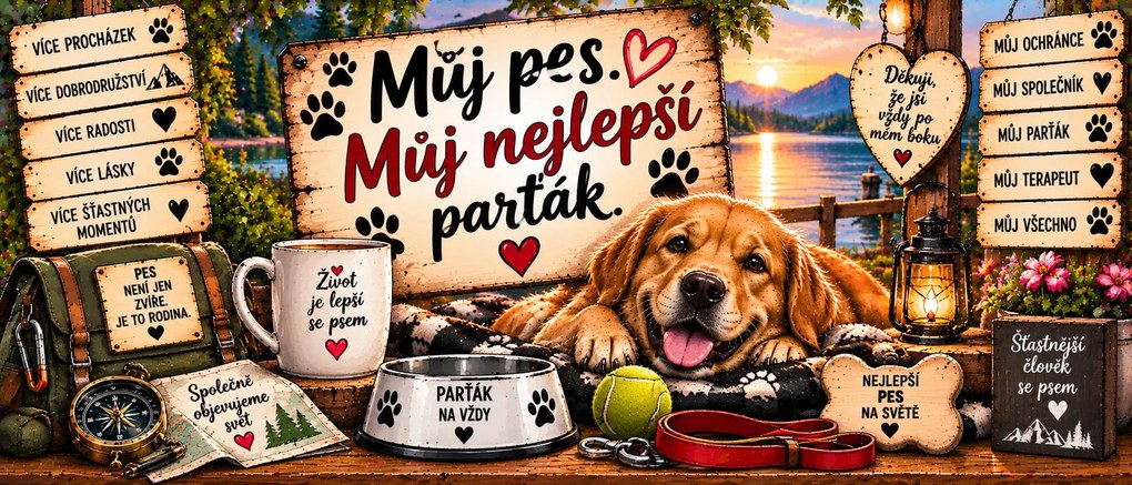 Hrnek pro pejskaře Můj pes, můj nejlepší parťák – dárek pro milovníka psů 300 ml