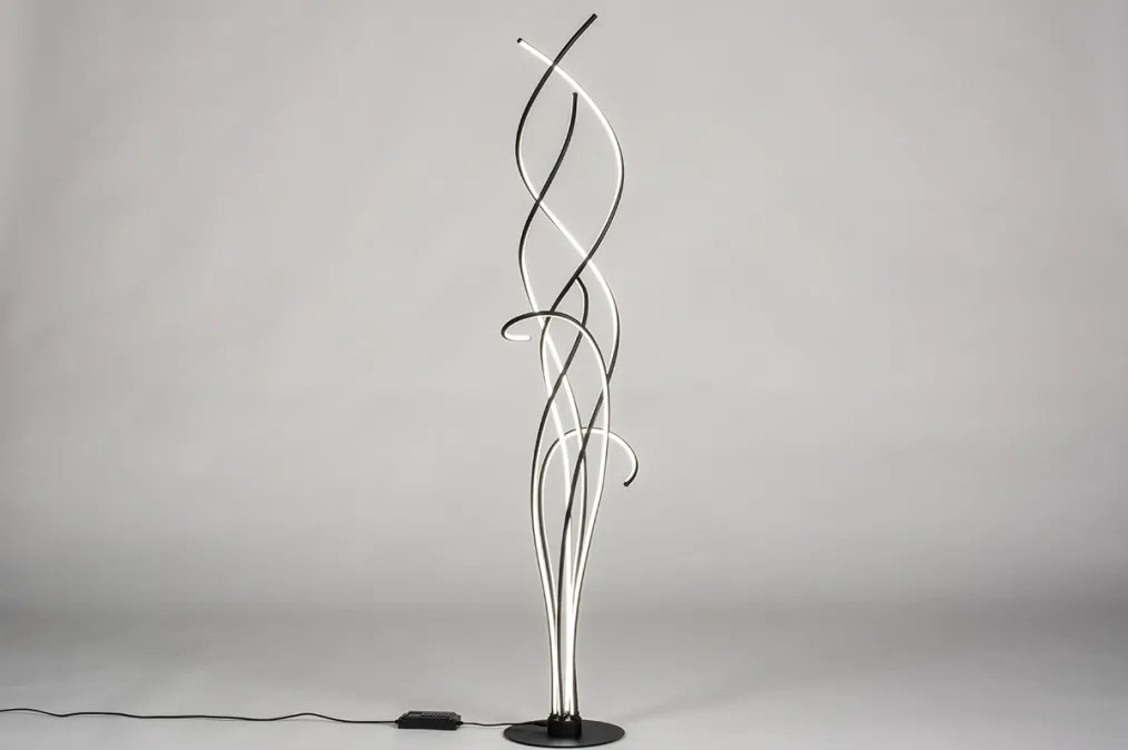 Stojací designová LED lampa se stmívačem Bang Black