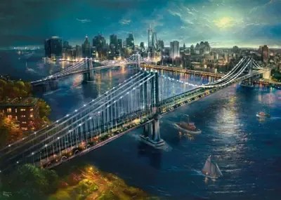SCHMIDT Puzzle Měsíc nad Manhattanem / 2000 dílků / od 12 let