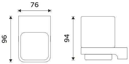 Nimco Držák na kartáčky MAYA černá - MAC 29058K-90