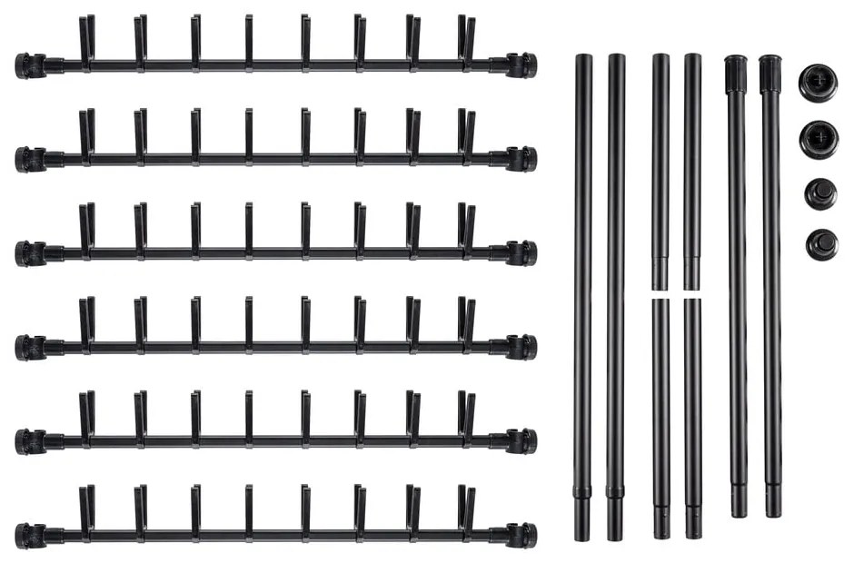Černý kovový teleskopický stojan na boty Herkules – Wenko