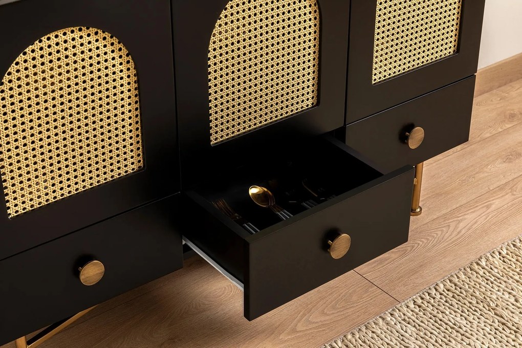 Kalune design Konzolový stolek CLIFF s vídeňskou pleteninou