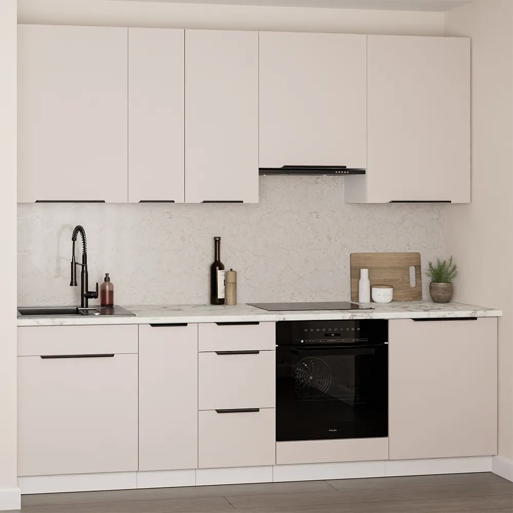 COMO | dolní skříňka 80 ZL 2F dřezová | 80 cm | bílá/kašmír