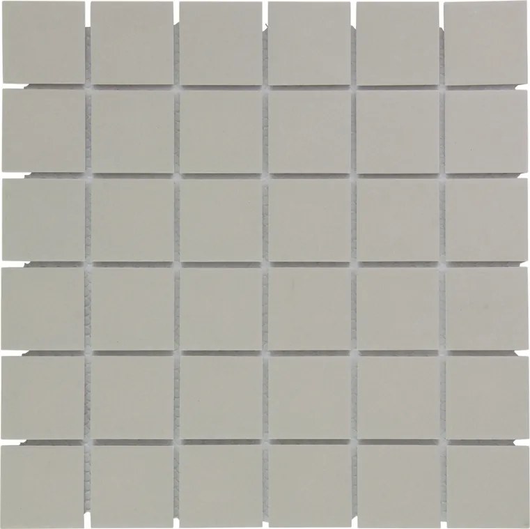 The Mosaic Factory Keramická mozaika šedá Mozaika 5 Grey 4,8x4,8 (30,9x30,9) cm - LO1029