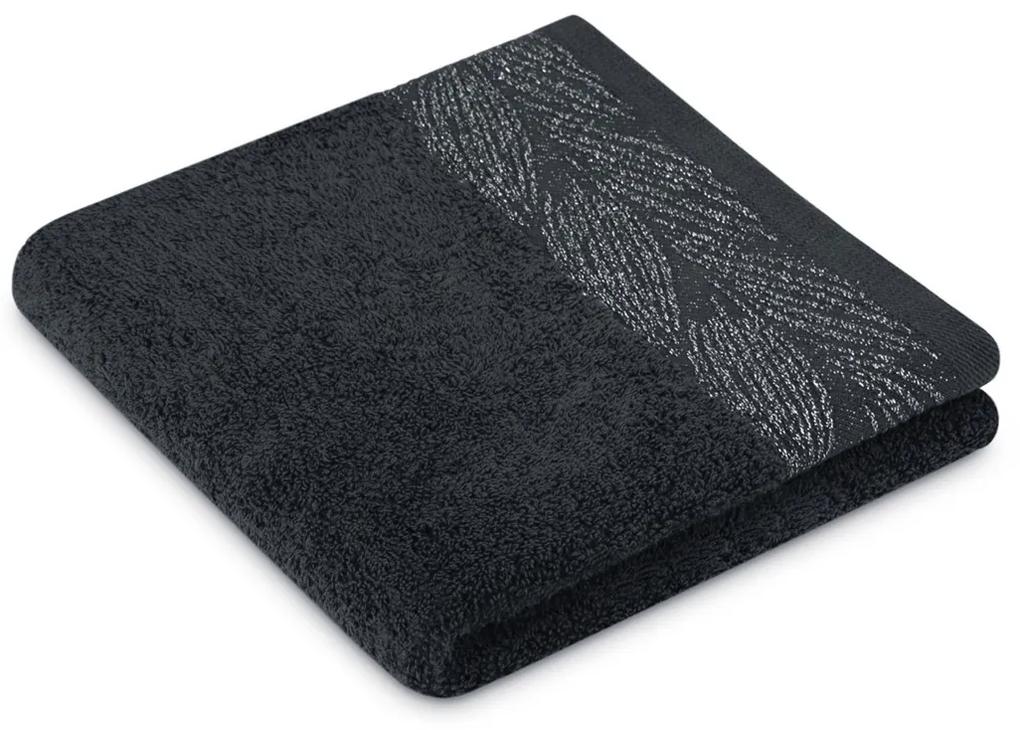 Sada 6 ks ručníků ALLIUM klasický styl černá