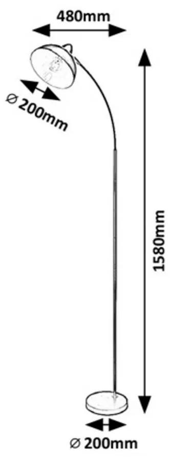 Rabalux 5241 stojací lampa, saténový chrom