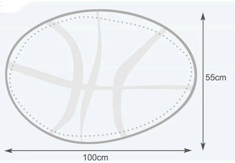 Sedací vak Basketbalový míč ekokůže TiaHome - světle šedá