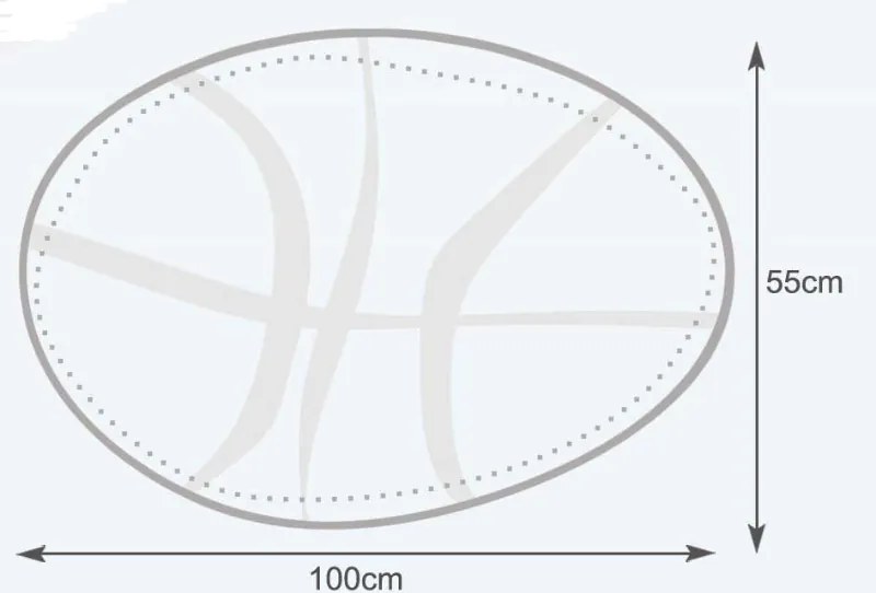 Sedací vak Basketbalový míč ekokůže TiaHome - svetlo oranžová