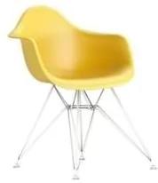Designová židle DAR, žlutá (RAL 9003)
