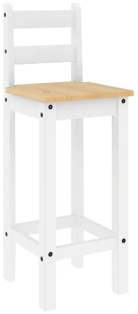 Barové židle 2 ks bílé masivní borové dřevo,  4005695
