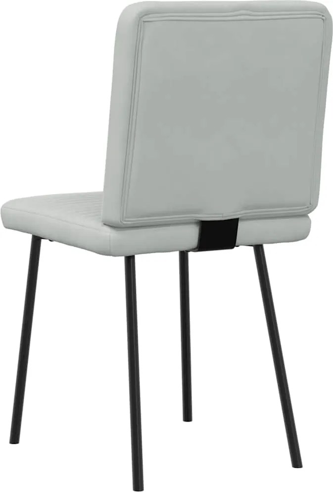 Jídelní židle 4 ks světle šedé samet 3315233