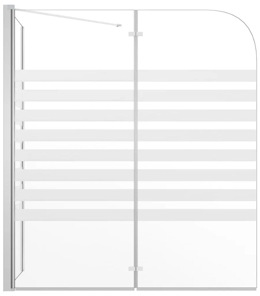 vidaXL Marketos Vanová zástěna 120 x 68 x 130 cm tvrzené sklo pruhovaná
