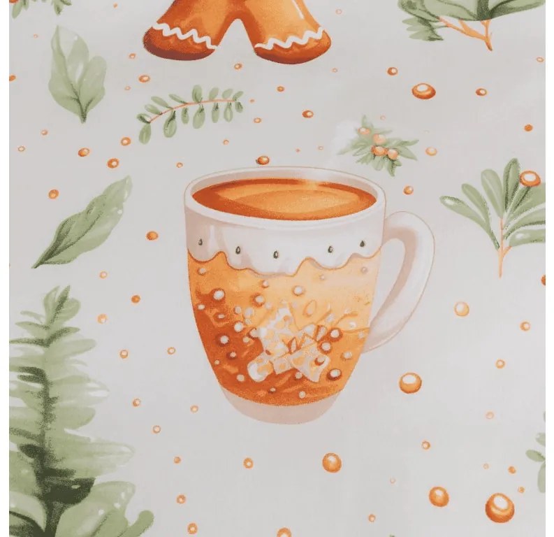 Povlečení z mikrovlákna WINTER GINGERMAN bílé Rozměr povlečení: 70 x 90 cm | 140 x 200 cm