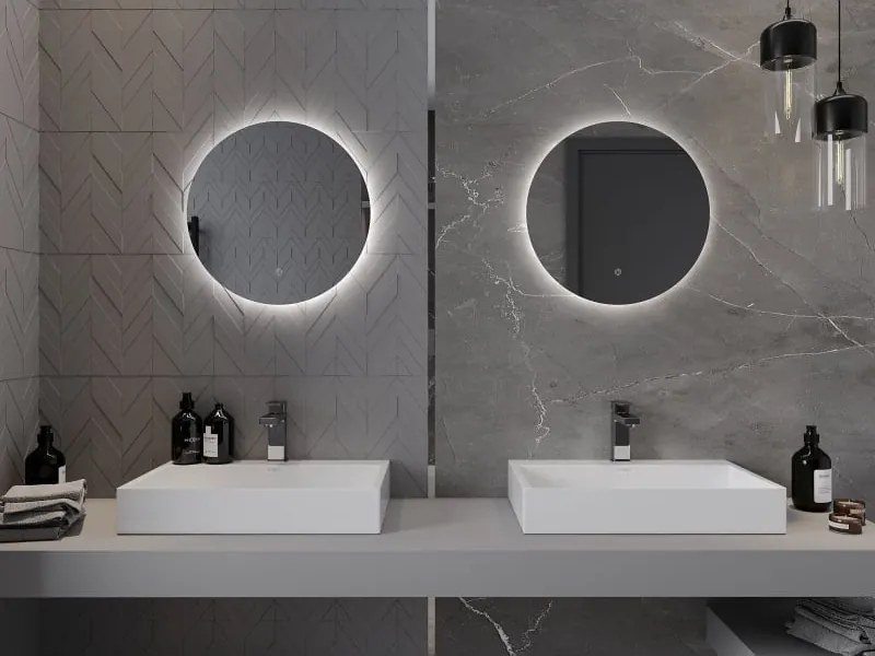 Mexen Erg kulaté podsvícené koupelnové zrcadlo, 50 cm, LED 6000K, proti zamlžování - 9823-050-050-611-00