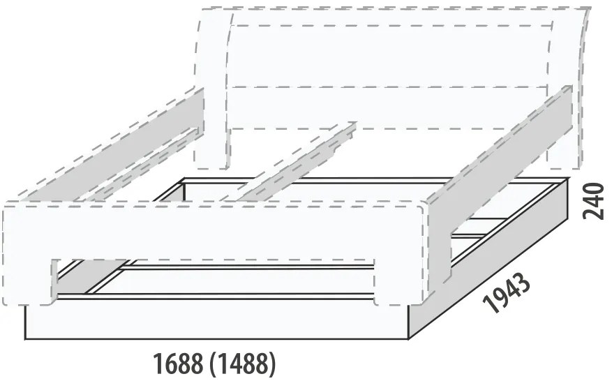 Úložný prostor Sofia výklopný Domestav F139 Materiál: Dub Cink, Povrchová úprava: Olej