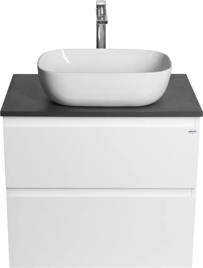 Aqualine Aqualine, ALTAIR skříňka s deskou 68 cm, bílá/antracit břidlice, AI270-03