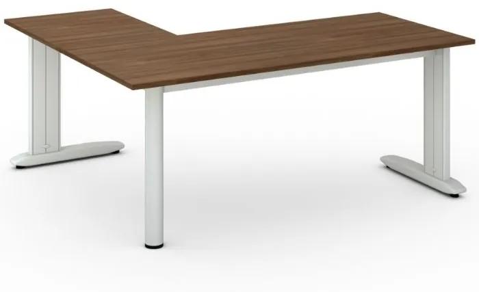 B2B Partner Rohový kancelářský psací stůl PRIMO FLEXIBLE L 1800 x 1600 mm, ořech