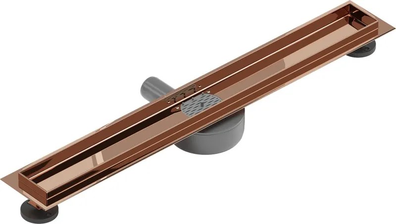 Mexen Flat 360° těleso otočného liniového odtoku 50 cm, růžové zlato - 1640050