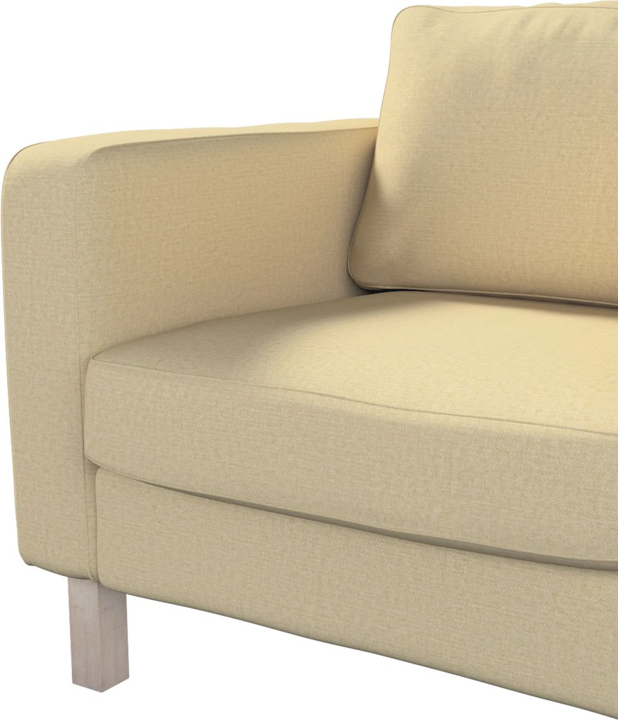 Potah na křeslo IKEA Karlstad, krátký barva béžová látka lesklé, pletený vzor