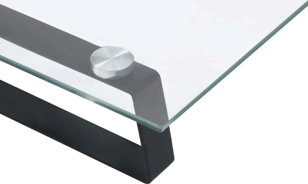 vidaXL Stojan na monitor 60 x 35 x 8 cm tvrzené sklo a kov [374220] Barva: Černá