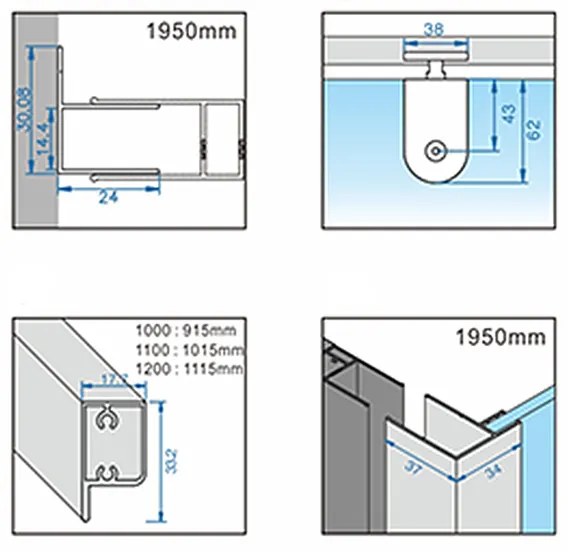 BPS-koupelny Obdélníkový sprchový kout HYD-OK06 120x100 černá/transparent