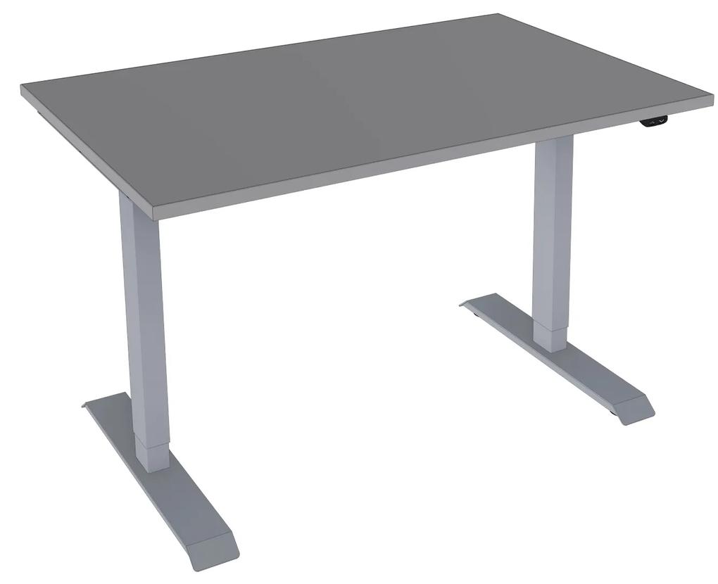 NOBL Dynamic Elektr. nastavitelný polohovací stůl 120x80 Dynamic Dekor stolové desky: šedá, Barva podnože: šedá