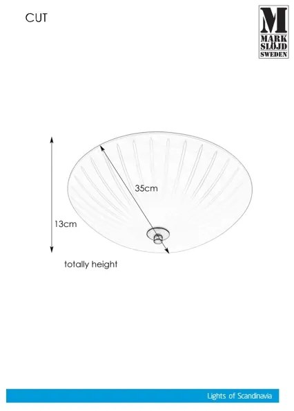 Markslöjd 107758 - Stropní svítidlo CUT 2xE14/40W/230V pr. 35 cm