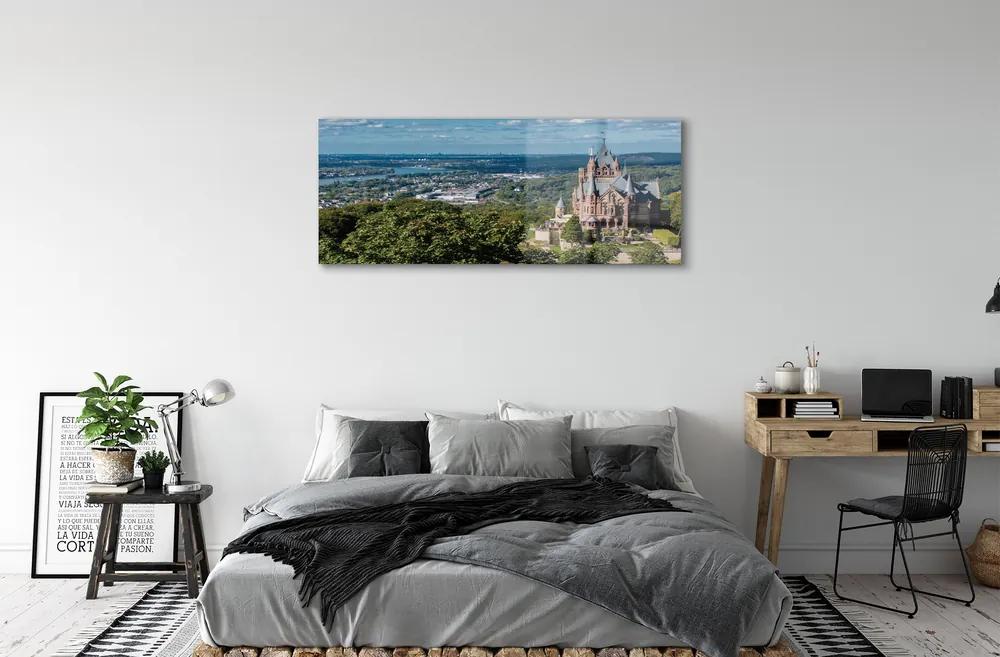 akrylový obraz Německo Panorama městského hradu 120x60 cm