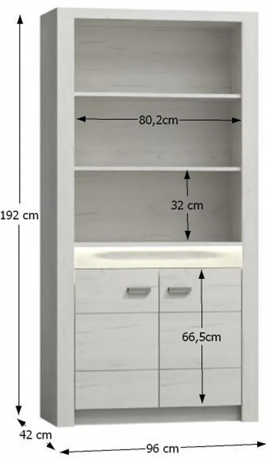 Kondela Regál, jasan bílý, INFINITY I-05