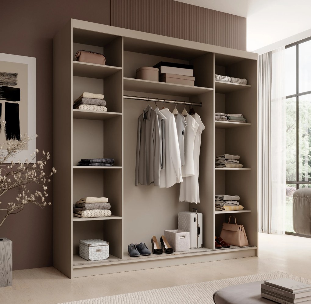 ADRK Furniture Posuvná skříň se zrcadlem Sonic 200 ADRK-SW-SON-K-200