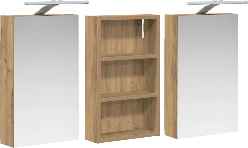 Sada koupelnových skříněk 3 ks 90 x 10,5 x 50 cm 3403679