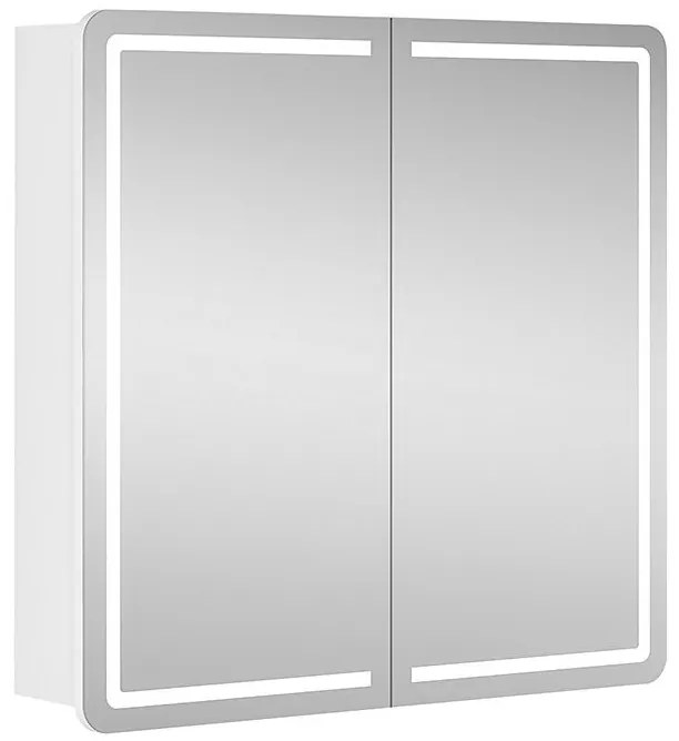 Riva Zrcadlová skříňka s LED osvětlením Luciana, 72 × 70 × 18 cm, bílá