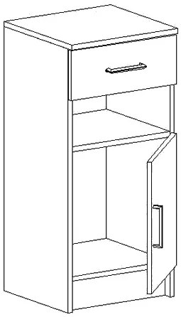 Předsíňová stěna SARAH bílá/dub artisan