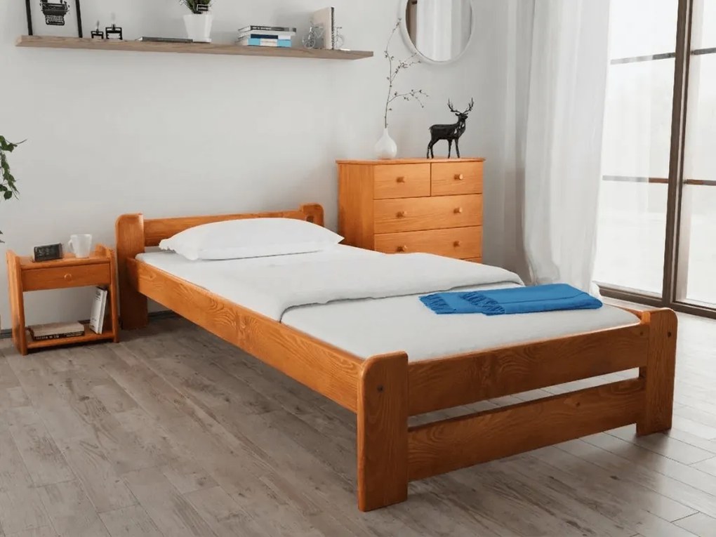 Postel Emily 80 x 200 cm, olše Matrace: Matrace Deluxe 10 cm