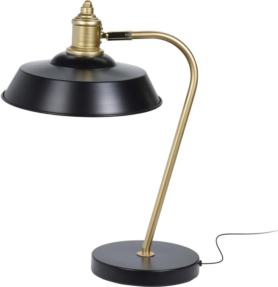 Stolní lampa, černá stolní lampa, kovová stolní lampa, 46 cm, Home Styling Collection