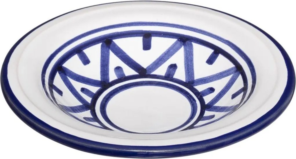 Porcelánový talíř SOHAN, O 14,5 cm, bílý a modrý