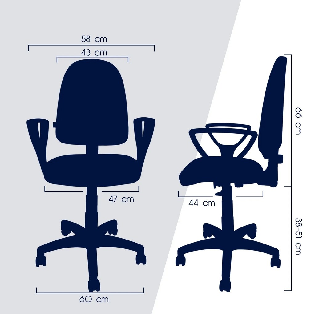 Dětská otočná židle BRANDON - FOTBAL modrá