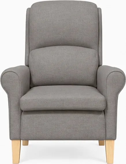křeslo relaxační, odpočinkové, ušák, dřevo/textil, 101x95x75 cm, přírodní/taupe, Dekorino KR20260039