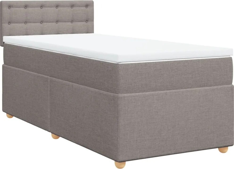 Box spring postel s matrací taupe 90x200 cm textil 3288881