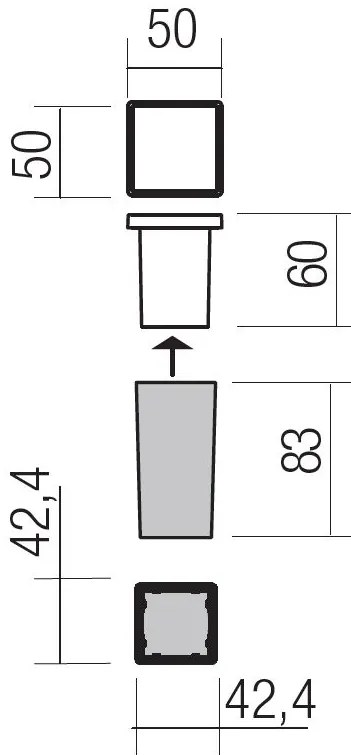 Redo group Redo Xpi, venkovní zápustné orientační svítidlo LED 2,3W 3000K, bílá, 5x5cm, IP54