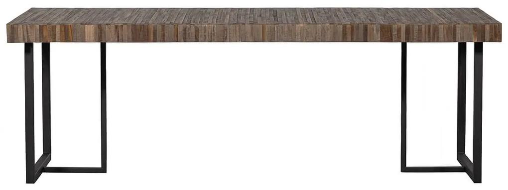 Jídelní stůl manero 200 x 90 cm tmavě hnědý MUZZA