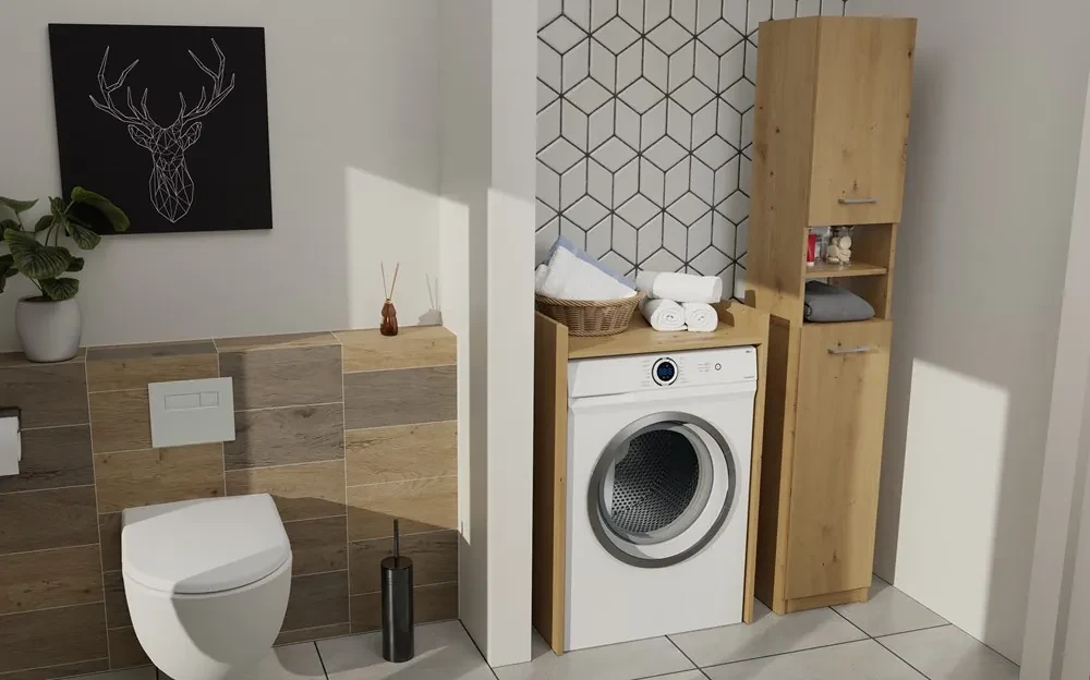 Koupelnová skříňka nad pračku Hudson dub artisan | BIANO