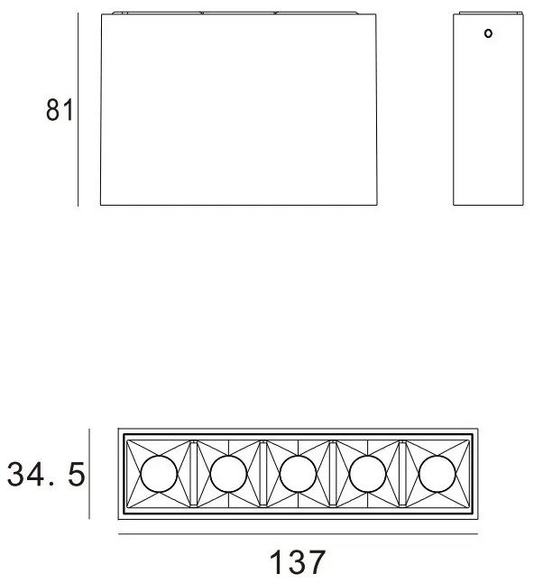 LED2 LINEAR ON 5, stropní LED svítidlo, 3000K, černé Typ svítidla: Stmívatelné DALI / PUSH