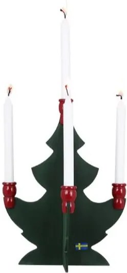Vánoční svícen Christmas Tree Green Red Strömshaga